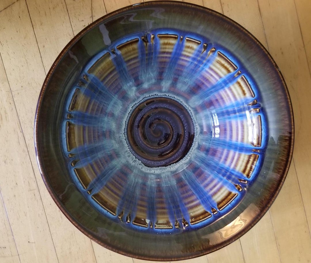 Bill Campbell Studio Pottery Spiral Swirl Bowl - Etsy