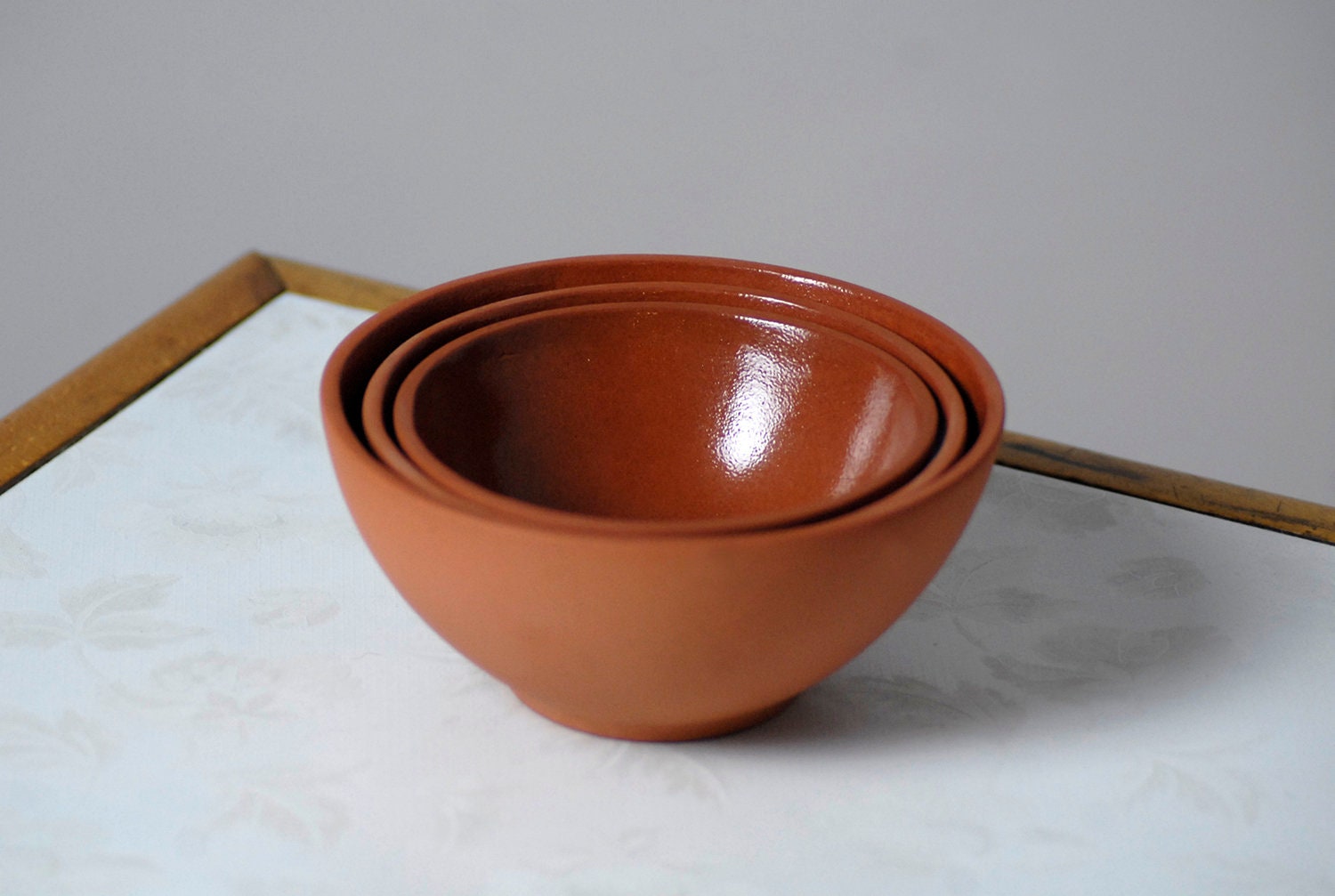 Oryoki-bowl Set terracotta handmade Single Piece - Etsy