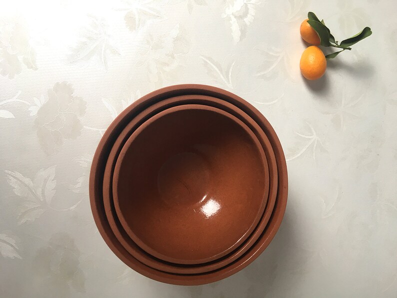 Oryoki-bowl Set terracotta handmade Single Piece | Etsy