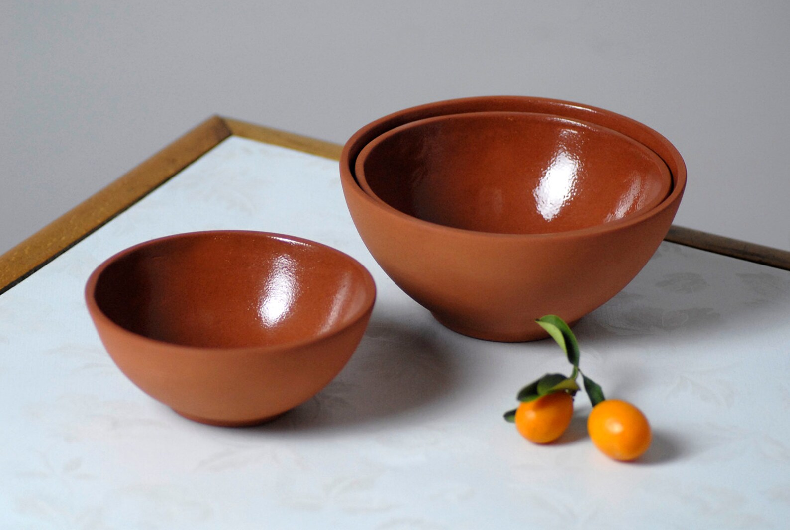 Oryoki-bowl Set terracotta handmade Single Piece | Etsy