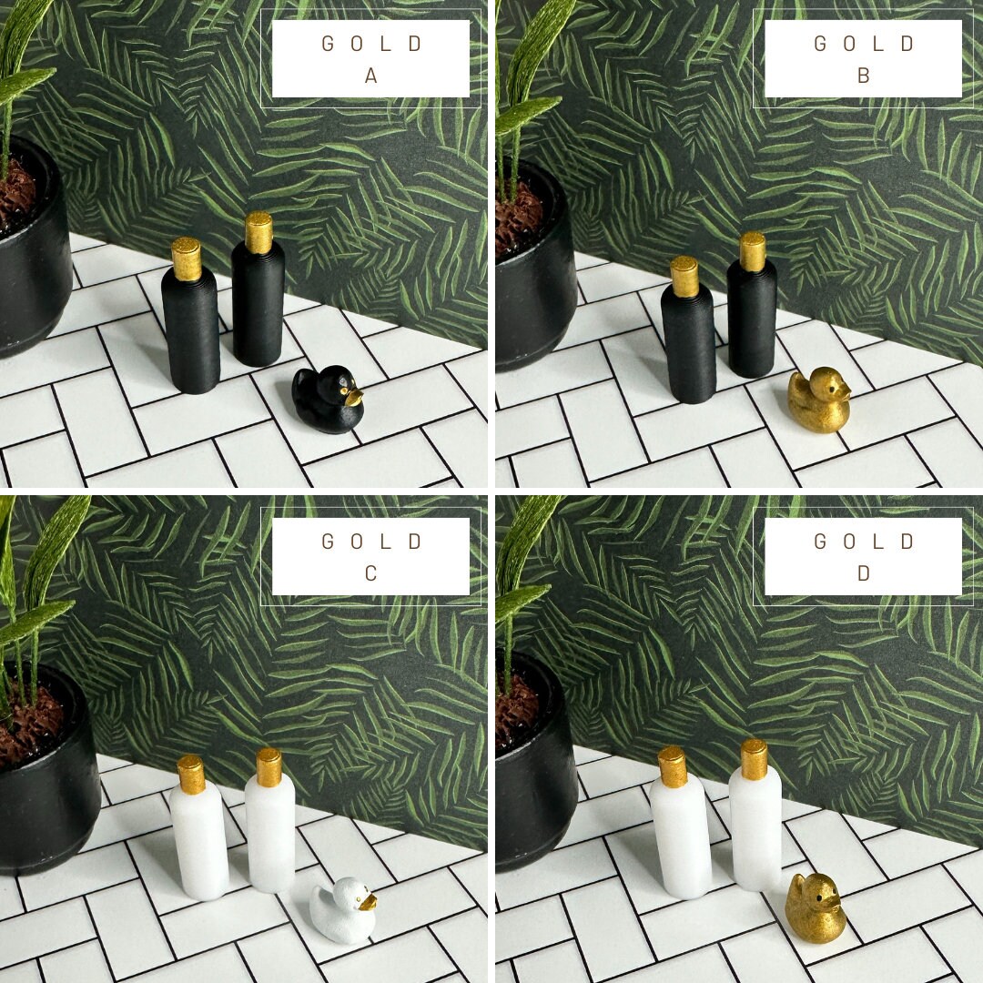 1:12 Bath Tray With Bottles & Rubber Duck Modern Miniature Dolls House ...