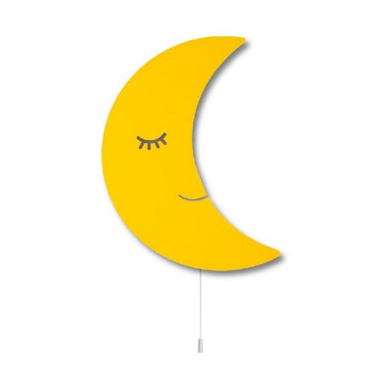 Wooden Smiling Half Moon Wall LED Light /montessori Approach Nursery ...