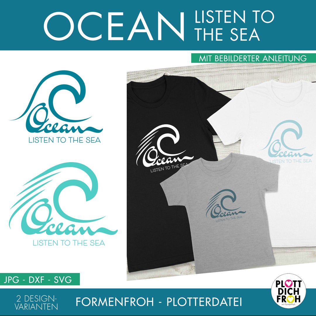 PLOTTER FILE Ocean Listen to the Sea Sea Ocean Summer Plott Design by ...