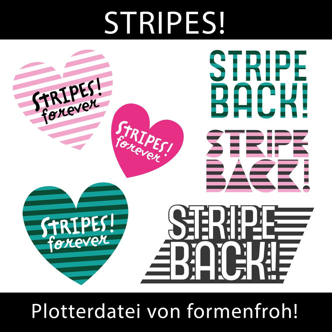 PLOTTER FILE STRIPES Plott Design by Formenfroh Dxf Svg Jpg - Etsy UK