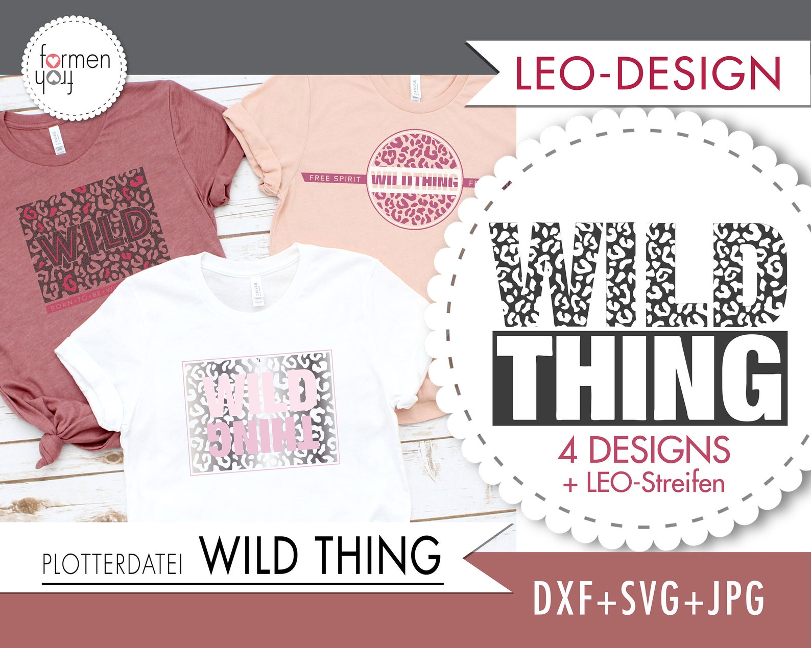 Plotterdatei-wild Thing-leo-plots-design by Formenglad-dxf - Etsy