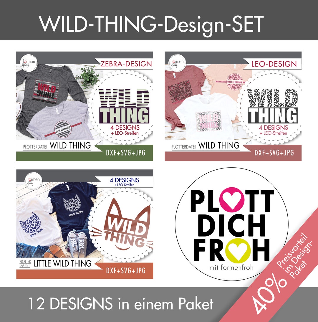 Plotterdatei-wild Thing-grand Design Package-design by Formenglad-dxf + Svg + ê - Etsy