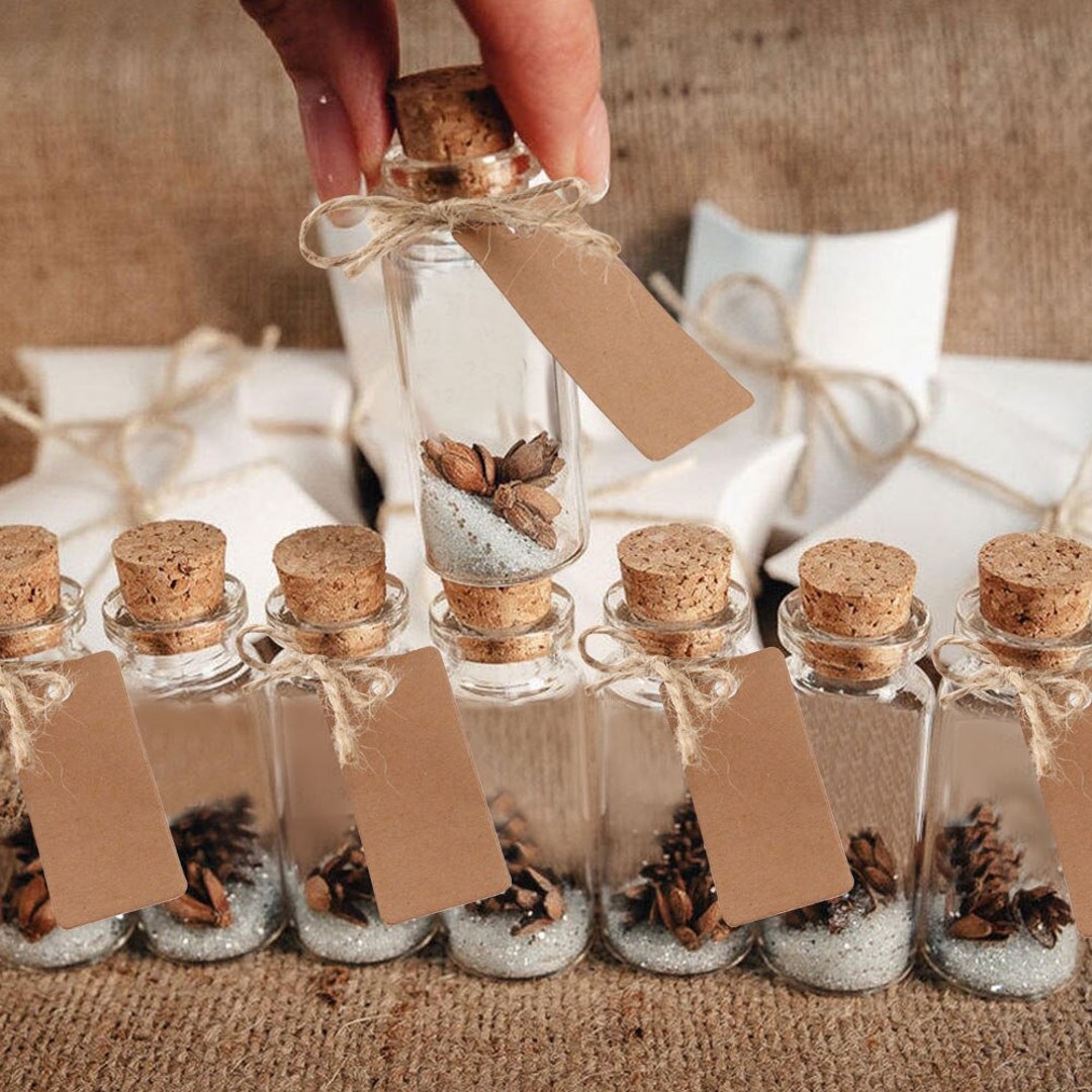 Mini Glass Wishing Bottles With Cork, Party Favors, Ideal for Various ...