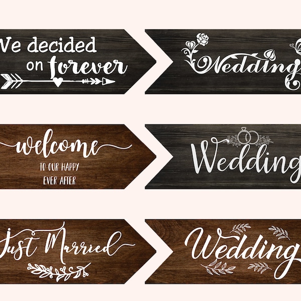 Arrow Wedding Signs - Etsy