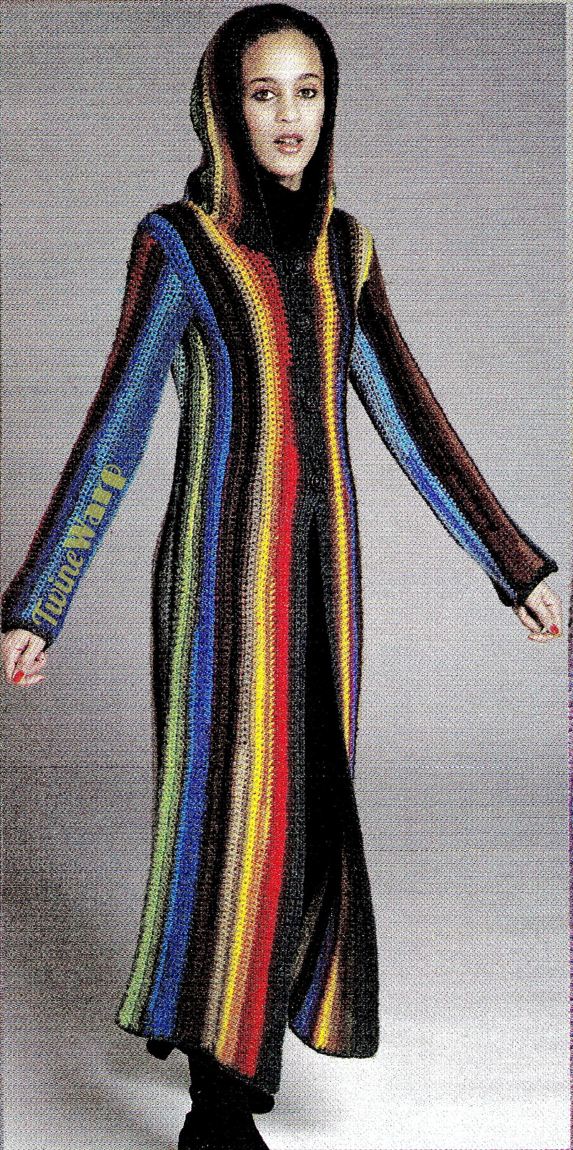 Rainbow Hooded Coat • Hippie Colors Long Jacket Desert Joseph's Many ...