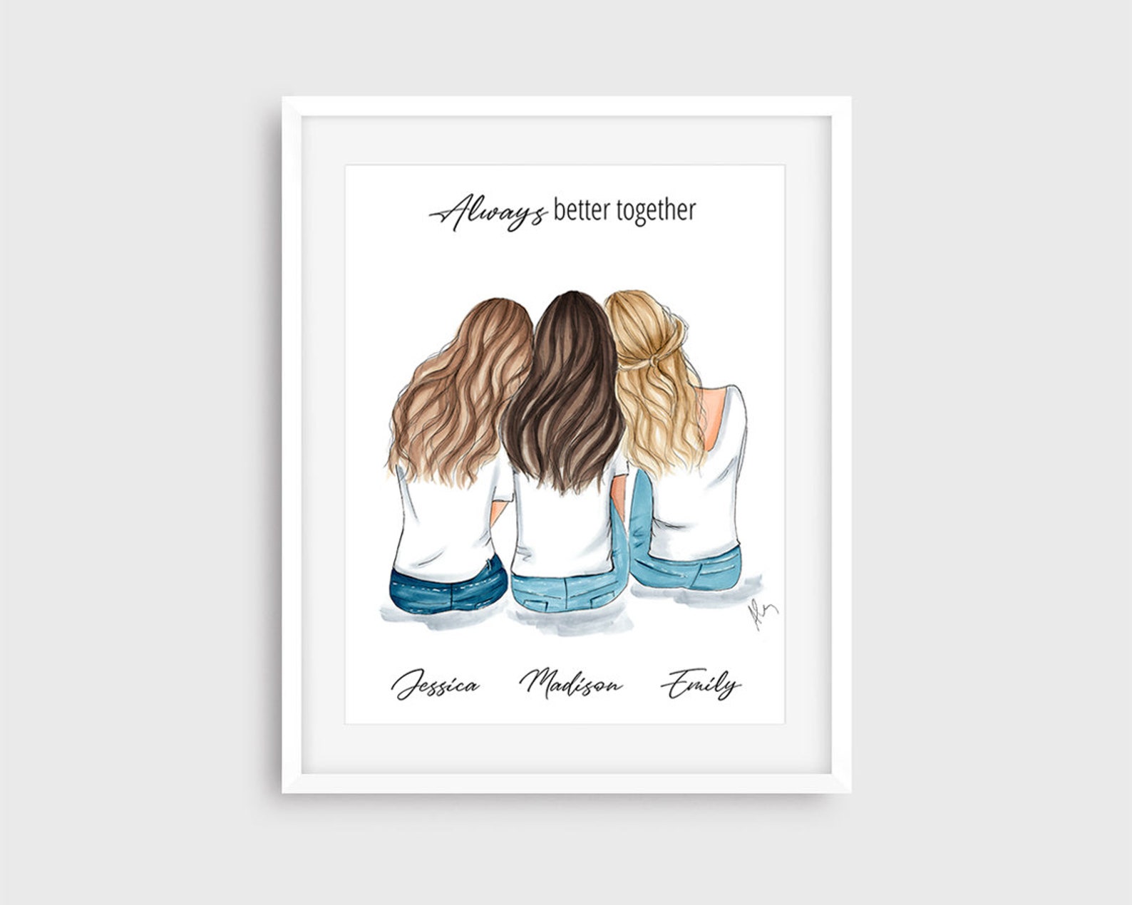 Friendship Custom Print DIGITAL DOWNLOAD / Best Friends - Etsy
