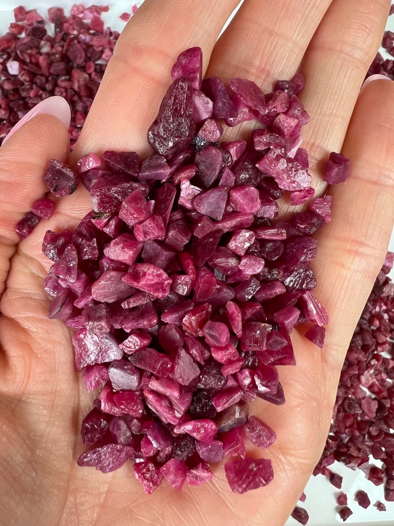 Raw Red Ruby From Tanzania Small Rough Ruby Gemstones - Etsy