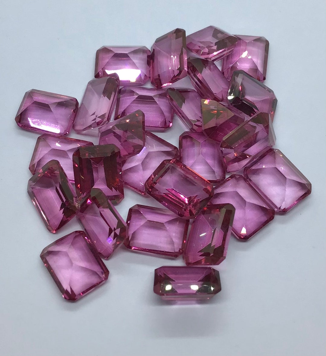 Natural Pink Topaz Coated Octagon Cut Faceted AAA Quality Loose ...