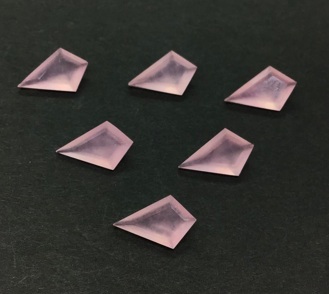 Natural Rose Quartz Kite Shape Cut Faceted Kite Fancy Shape Loose ...