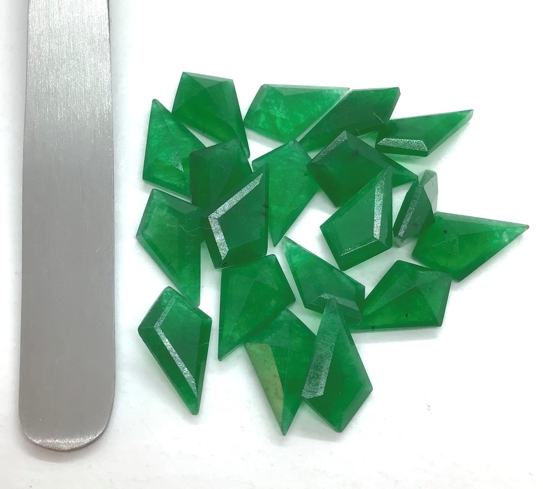Natural Emerald Quartz Kite Shape Cut Faceted Kite Fancy Shape Loose ...
