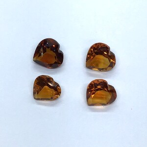 Natural Madeira Citrine Heart Cut Faceted Loose Gemstone Assorted for ...