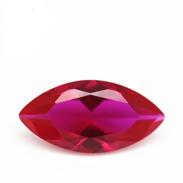 Lab Created Ruby Ring - Etsy
