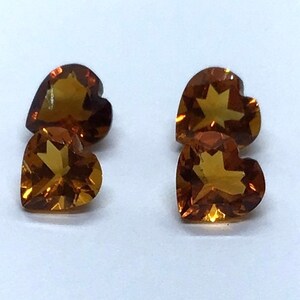 Natural Madeira Citrine Heart Cut Faceted Loose Gemstone Assorted for ...