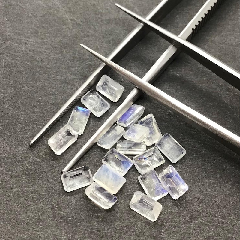 Moonstone Octagon Cut - Etsy UK