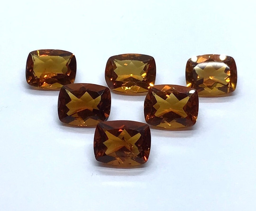 Natural Madeira Citrine Cushion Cut Faceted Loose Gemstone Assorted for ...