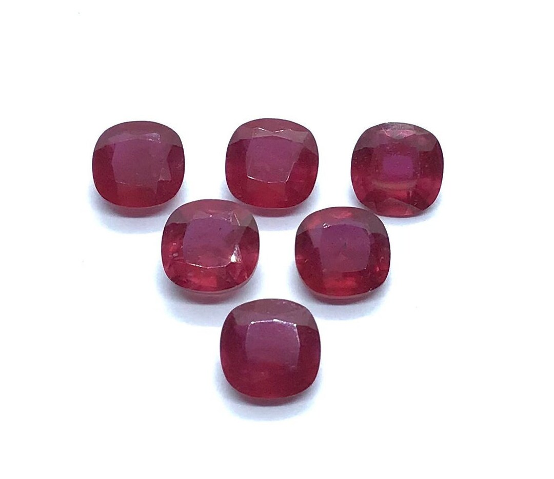 Pink Ruby Cushion Cut Faceted Loose Gemstone, AAA Quality (4-12mm) - Etsy