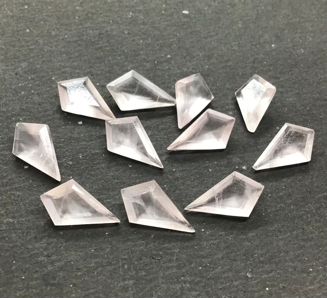 Natural Rose Quartz Cut Kite Shape Faceted Kite Fancy Shape Loose ...