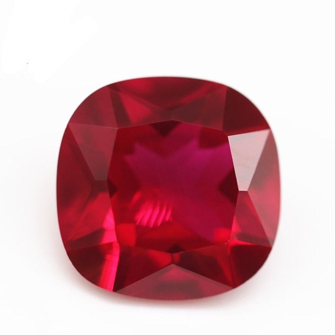Ruby Cushion Cut Faceted Lab Created 4mm-8mm Ruby Cushion Synthetic ...