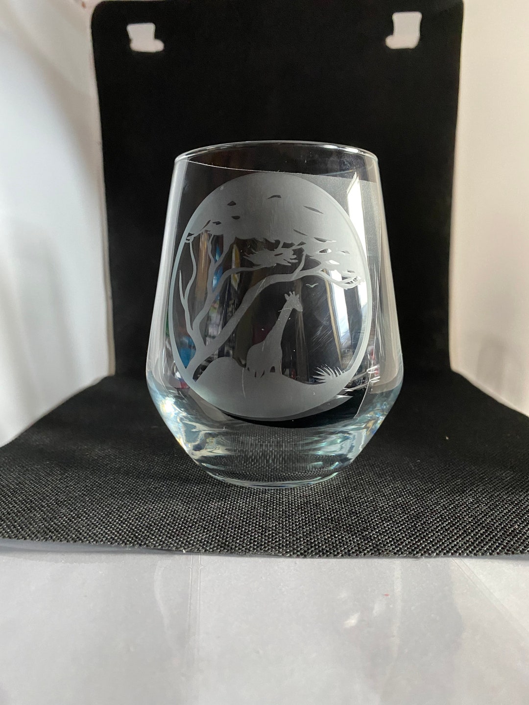 Stemless/stemmed Wine Glass - Giraffe Setting - Personalized - Etsy