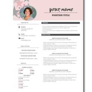 Outstanding Resume Template CV Template Effective Cover - Etsy