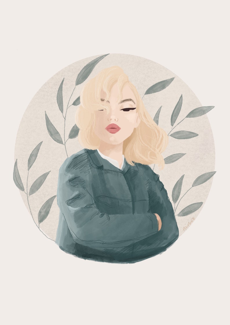 Marilyn / Original Illustration / Wall Decor / Room Decor / Graphic ...