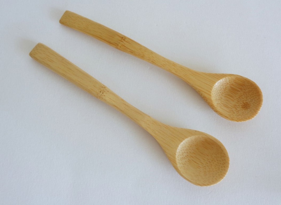 A6267japanese Bamboo Spoon, Pair of Lacquered Bamboo Tea Spoons ...