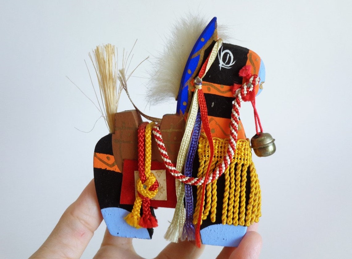 A6252 Chagu-chagu Umako Horse Wooden Statuette Okimono - Etsy