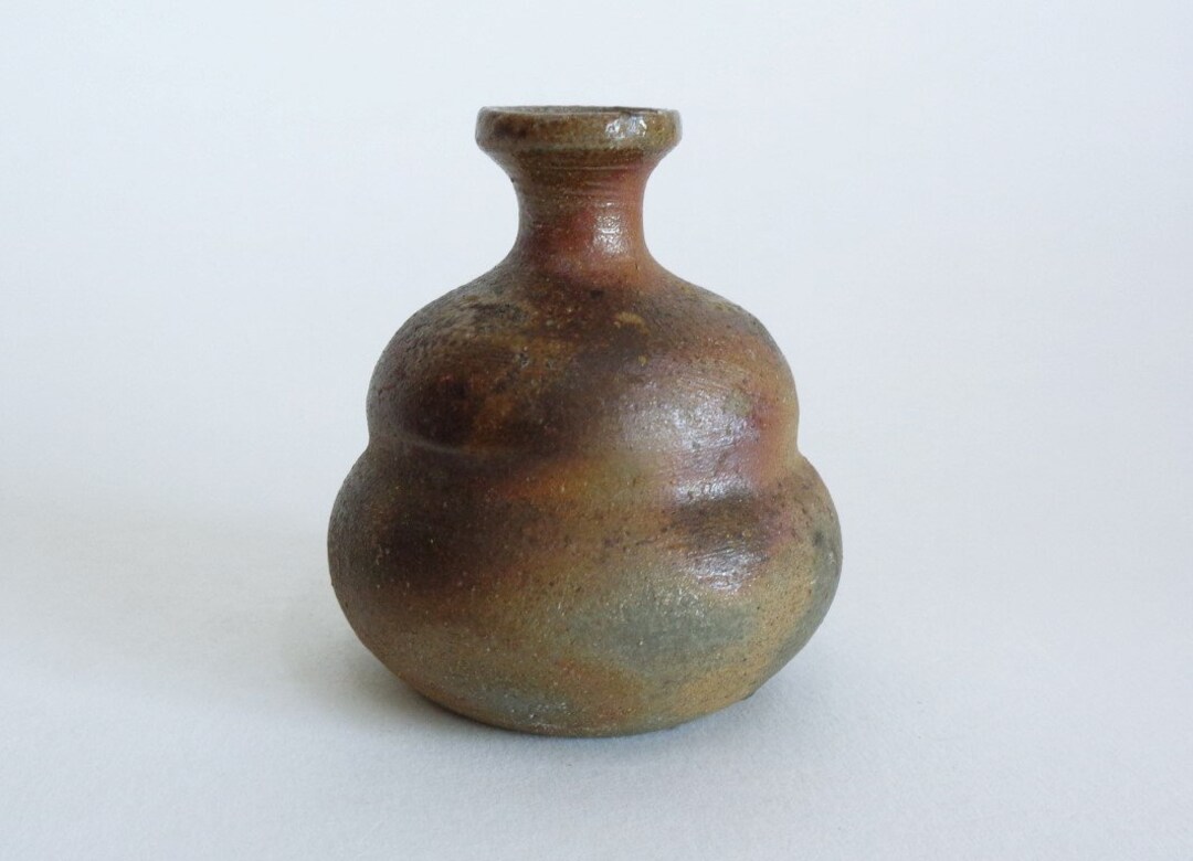 A6456 Bizen Small Bottle Vase,japanese Bizen-yaki Artistic Wood Fired ...