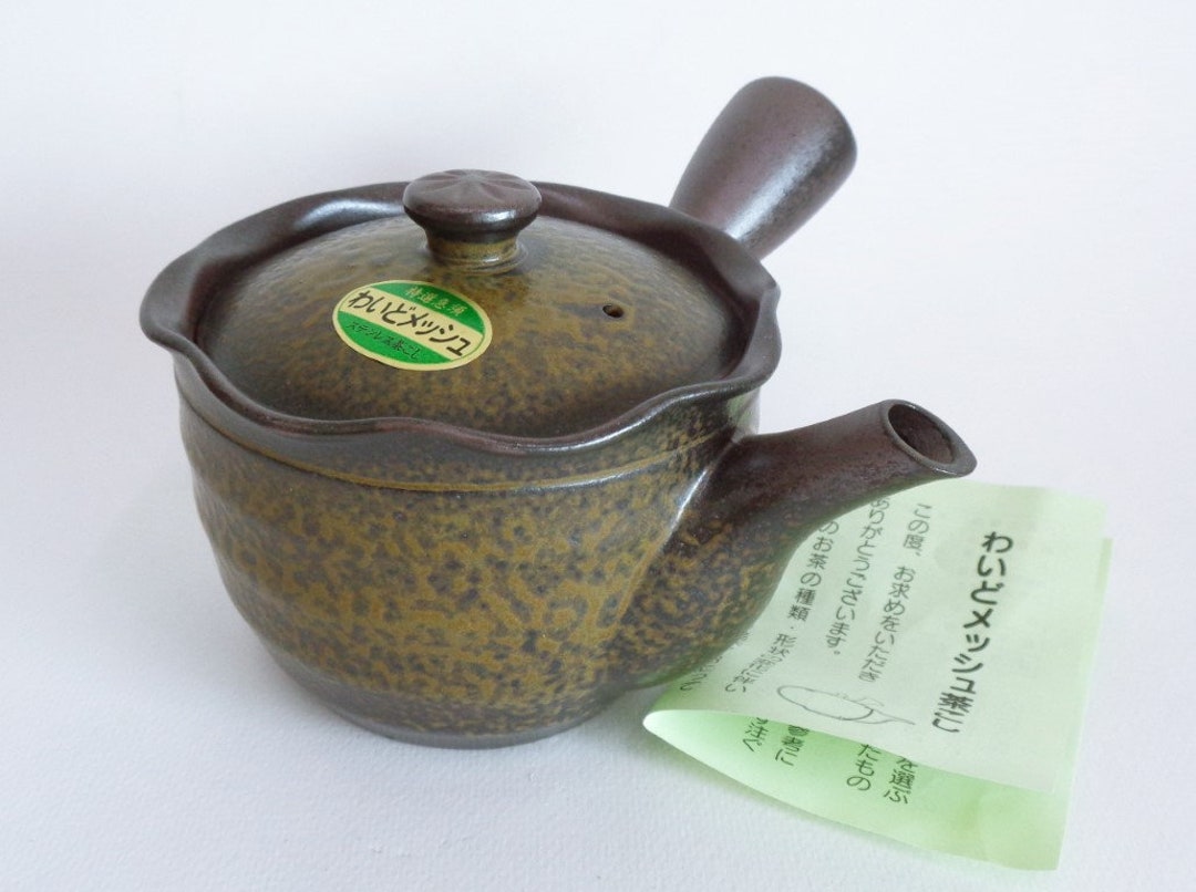 Kyusu Teapot With Stainless Steel Strainer Japanese Tanba Pottery ...