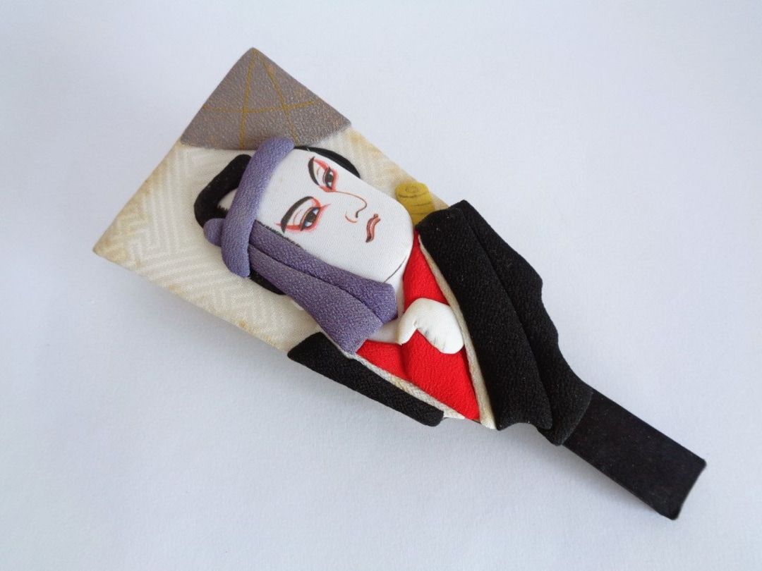 Samurai Ukiyo-e Art Japan New Year's Wooden Paddle Hagoita ,vtg ...
