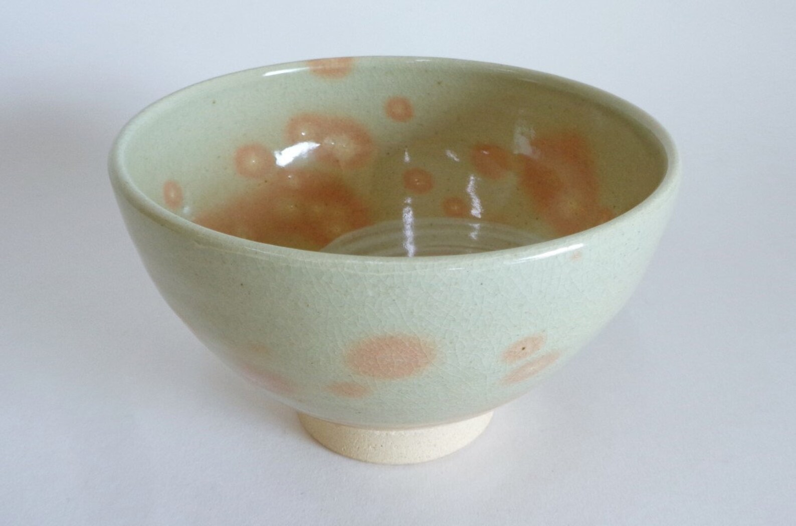 A3823handcrafted Hagi-yaki Sugi-nari Hakeme Chawan ,japanese Hagi Ware ...
