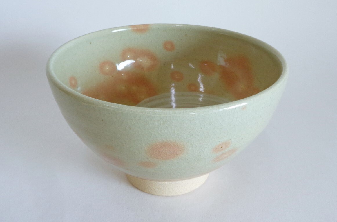 A3823handcrafted Hagi-yaki Sugi-nari Hakeme Chawan ,japanese Hagi Ware ...