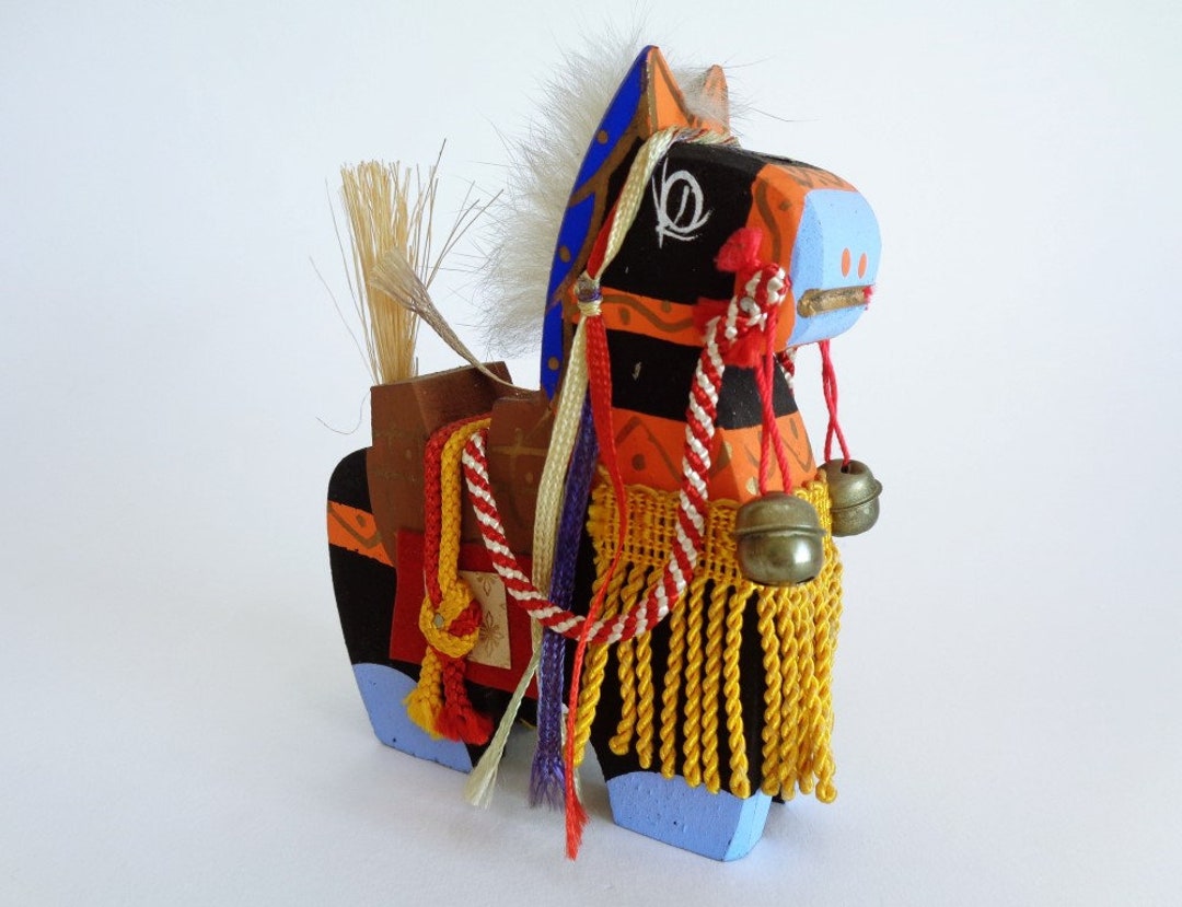 A6252 Chagu-chagu Umako Horse Wooden Statuette Okimono - Etsy