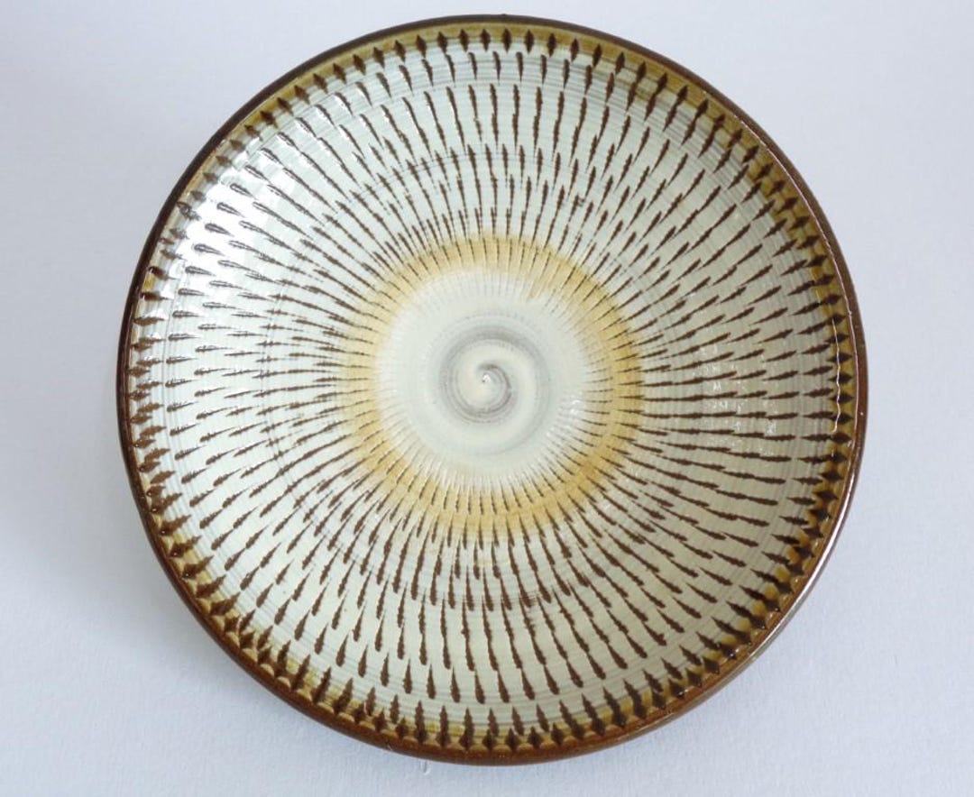 Onta Plate Vintage Japanese Onta-yaki Superb Stoneware Artistic Pottery ...