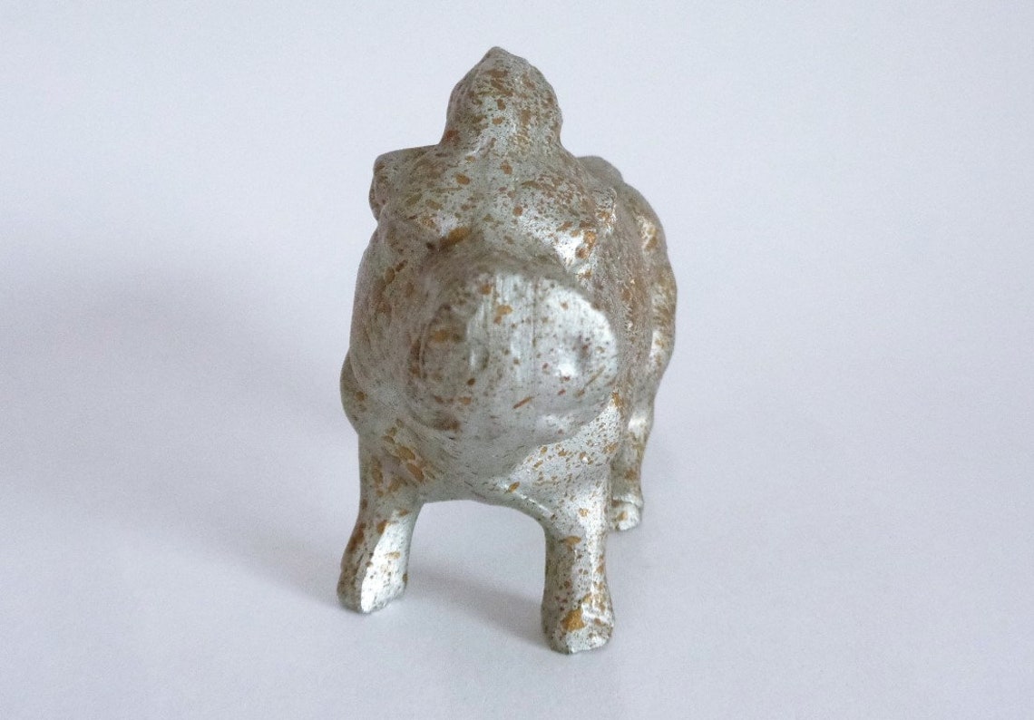 A3815 Wild Boar Iron Statue-okimono Ornament ,metal Wild Boar Sculpture ...