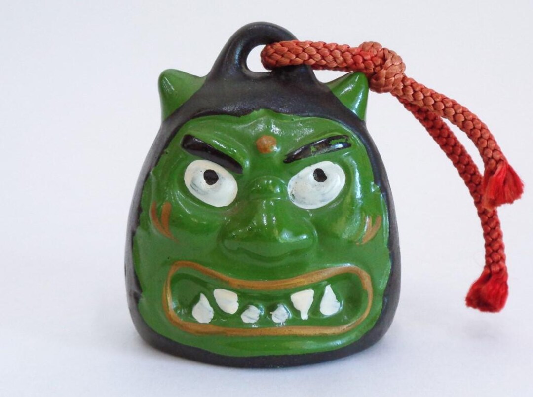 Japanese Clay Bell Oni Devil-demon Dorei Bell Okimono Ornament #JI4 - Etsy