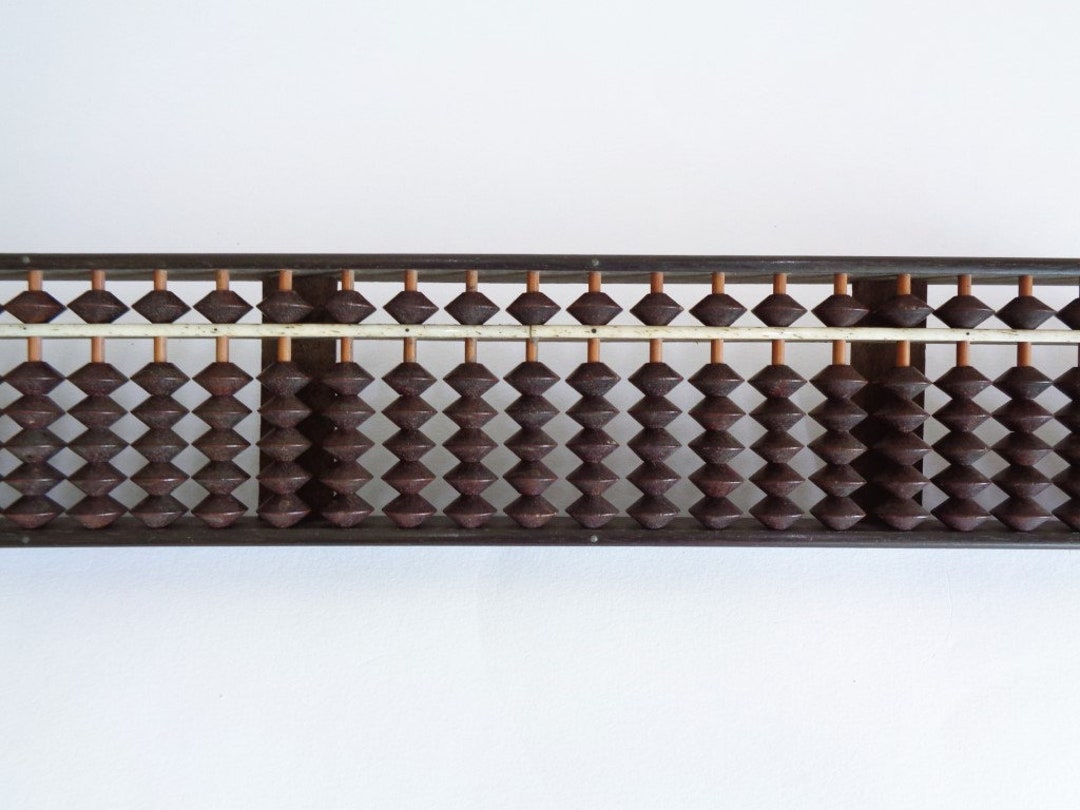 A6474 Japanese Soroban Abacus, Vintage Wooden-bamboo Superb Quality ...