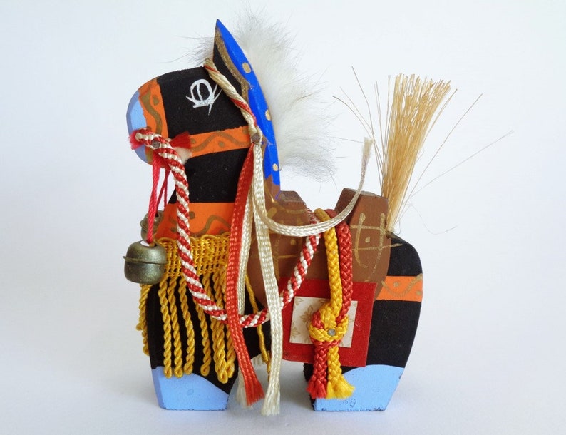 A6252 Chagu-chagu Umako Horse Wooden Statuette Okimono - Etsy