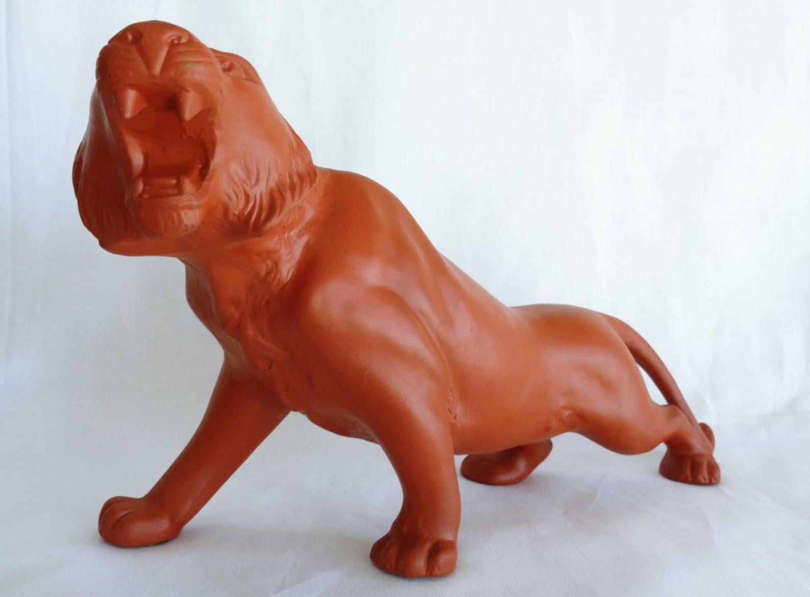 A44 Tiger Red Clay Sculpture , Tiger Statue , Japanese Tokoname Pottery ...