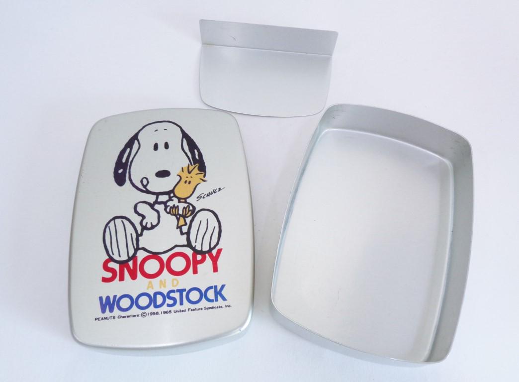 Snoopy Peanuts Retro Aluminum Lunch Box Medium Size, Bento Lunch Box ...