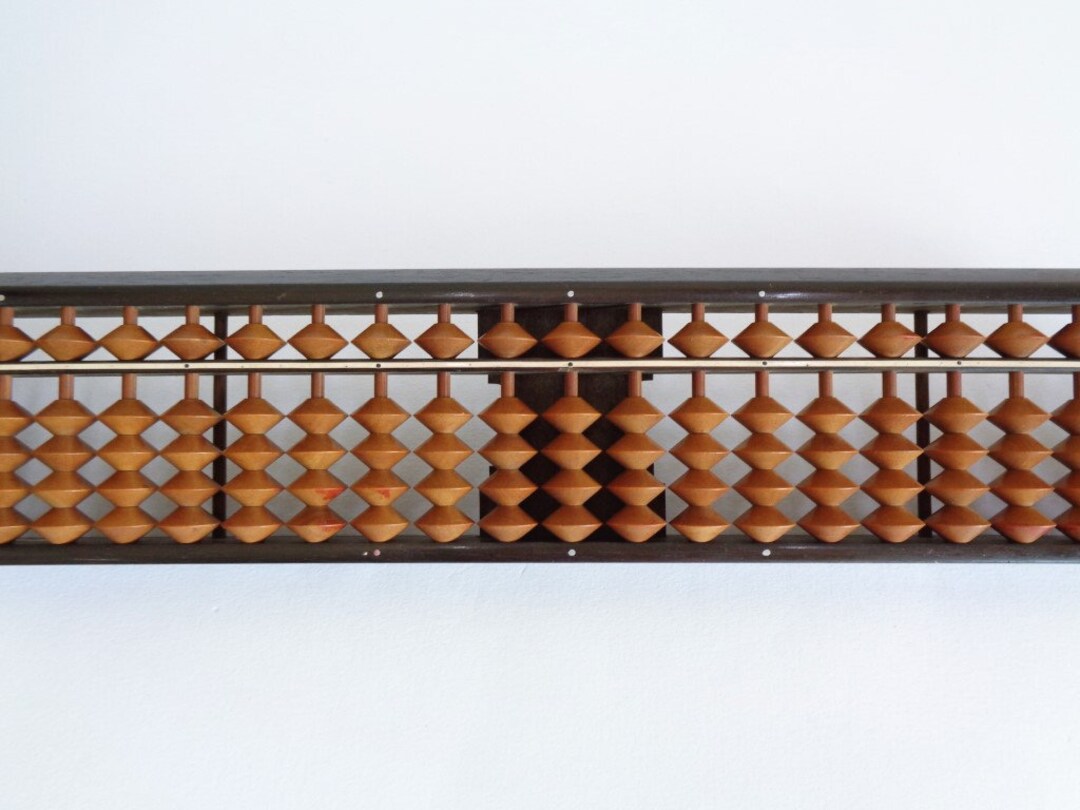 A6475 Japanese Soroban Abacus, Vintage Wooden-bamboo Superb Quality ...