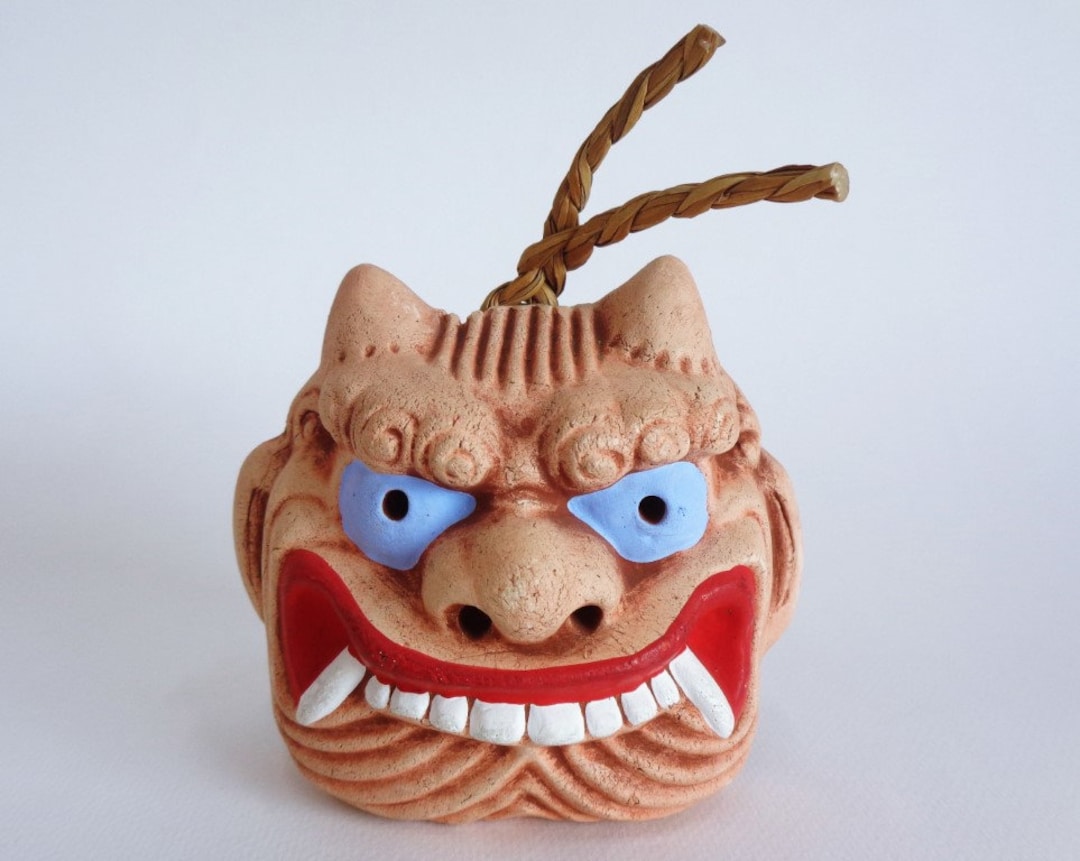 A6603 Oni Devil-demon Massive Clay Bell Japanese Folk Art ,hand Made ...