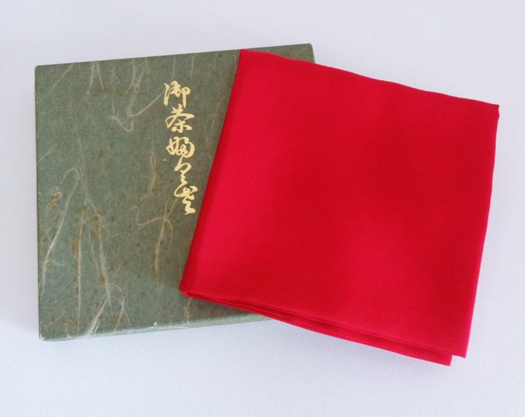Red Fukusa Japanese Handmade Silk Cloth for Tea Ceremony, Vintage ...