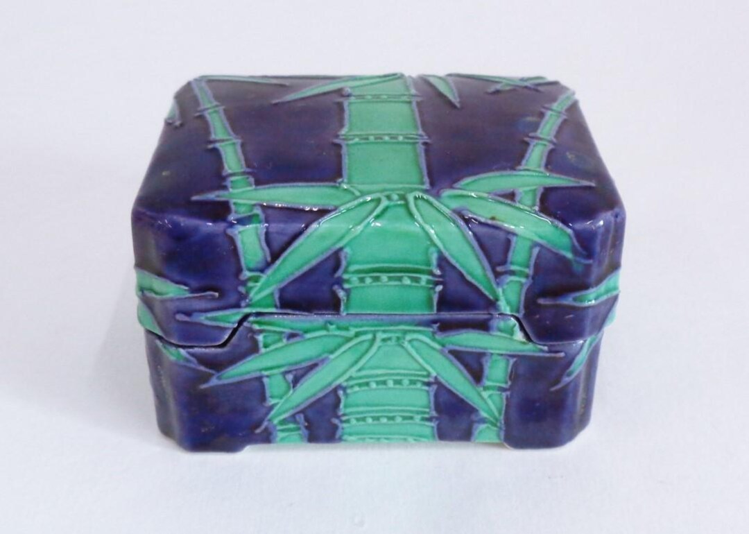 Kogo Incense Container "bamboo" Japanese Porcelain Small Box, Hand Made ...