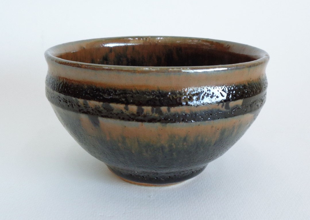 Tenmoku Chawan, Japanese Tenmoku Iron Oxide Glaze Stoneware Matcha Tea ...