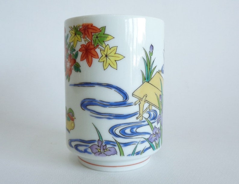 Yunomi Teacup Mandarin Ducks Pattern ,japanese Arita-yaki Fine Kaolin ...